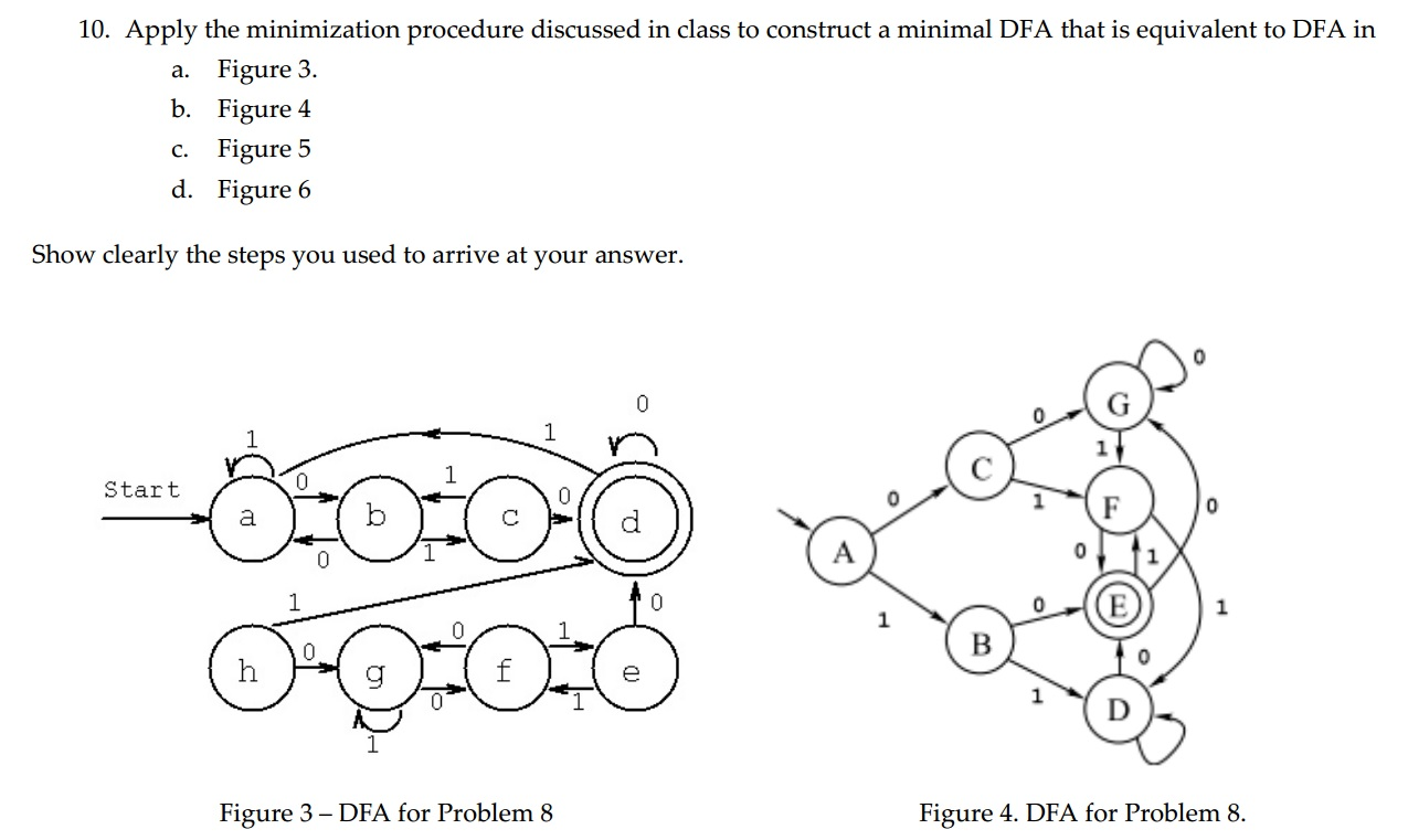 Solved 10 Apply The Minimization Procedure Discussed In