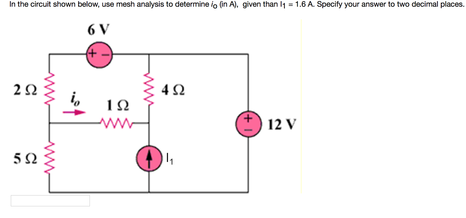 Solved In the circuit shown below, use mesh analysis to | Chegg.com