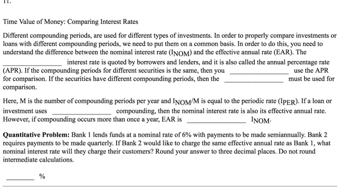 Solved Different compounding periods, are used for different | Chegg.com