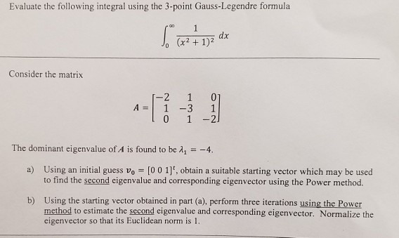 Solved Evaluate the following integral using the 3-point | Chegg.com