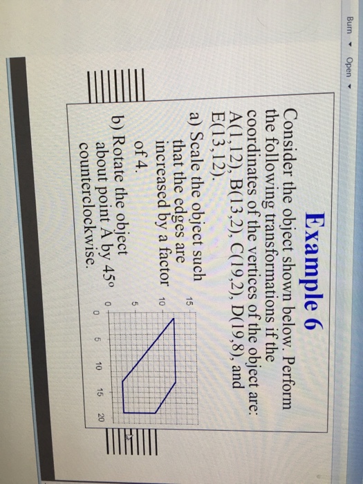 Solved Consider the object shown below. Perform the | Chegg.com