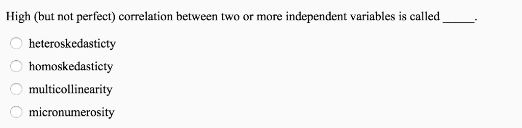 Solved High (but not perfect) correlation between two or | Chegg.com