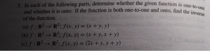 Solved In each of the following parts, determine whether the | Chegg.com