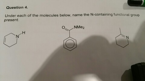 Solved Under each of the molecules below, name the | Chegg.com