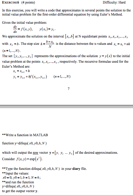 Solved Difficulty: Hard EXERCISE6 (4 points) In this | Chegg.com