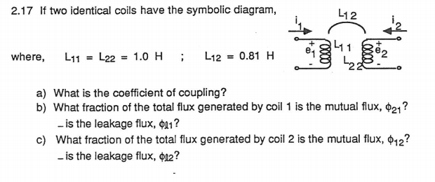 Solved If two identical coils have the symbolic diagram, | Chegg.com