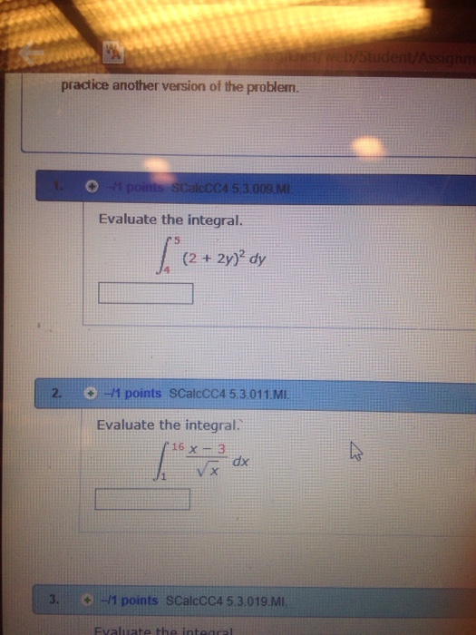 Solved Evaluate the integral. Integral 4 5 (2 + 2y)^2 dy | Chegg.com