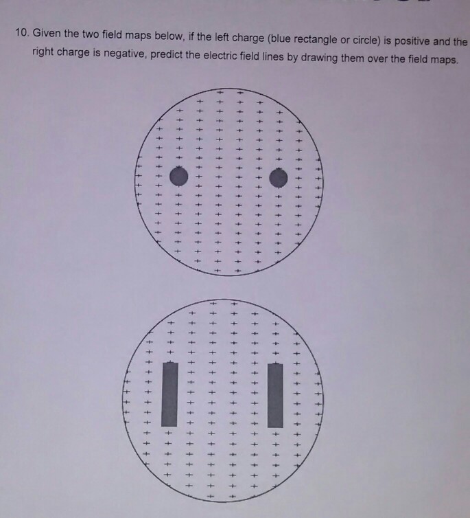 Solved 10. Given the two field maps below, if the left | Chegg.com
