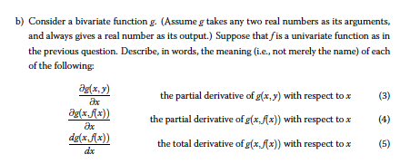Solved a) Consider a univariate function f. (Assume that | Chegg.com