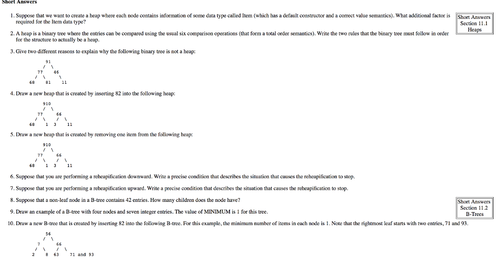 Solved 11. Draw a new B-tree that is created by deleting 63 | Chegg.com