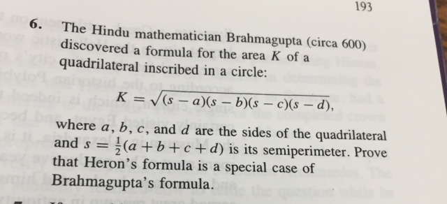 Solved The Hindu mathematician Brahmagupta (circa 600) | Chegg.com