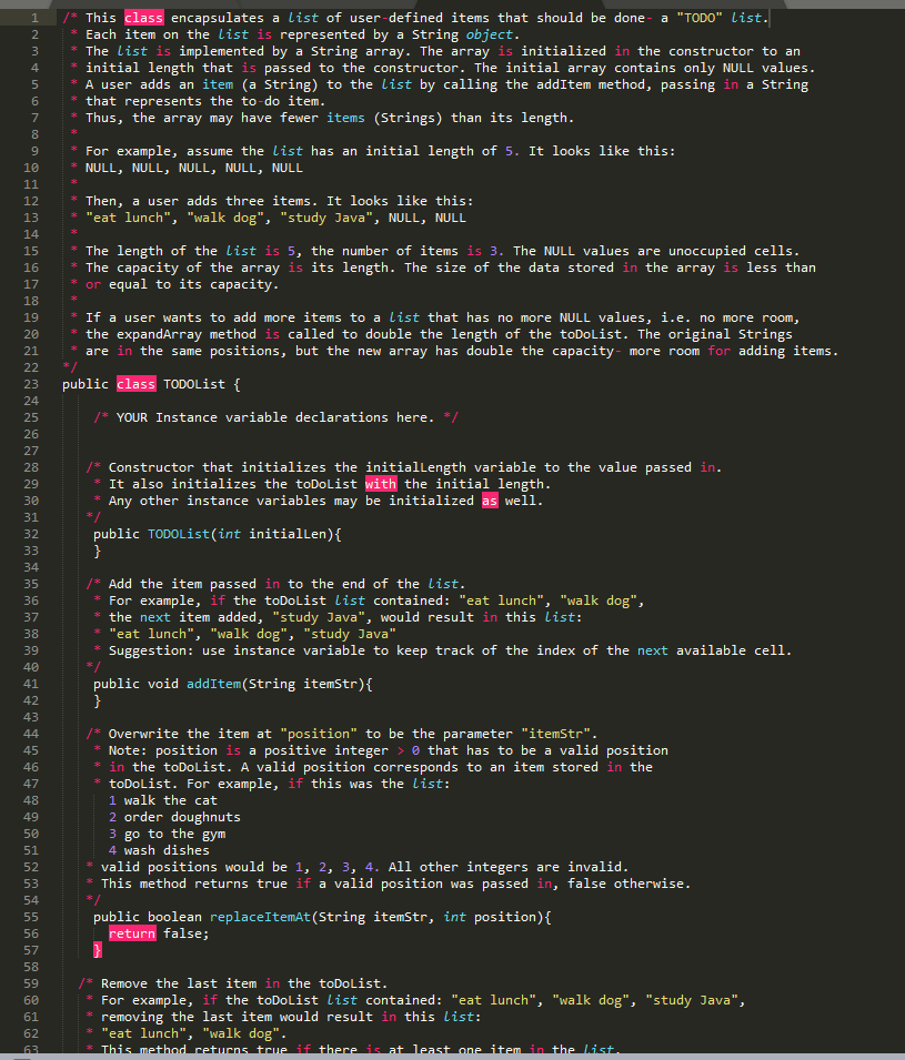Solved 1 This class encapsulates a List of user-defined | Chegg.com