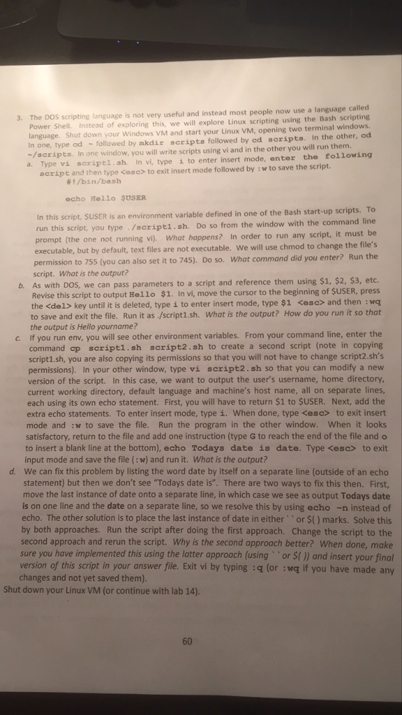 Solved The DOS scripting language is not very useful and | Chegg.com
