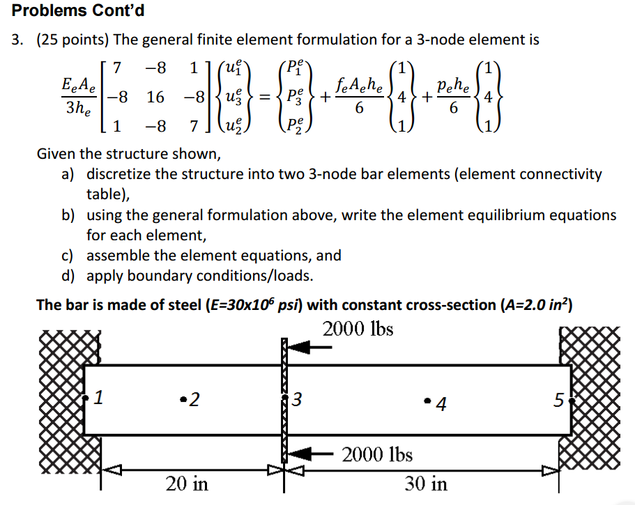 The General Finite Element Formulation For A 3 Node