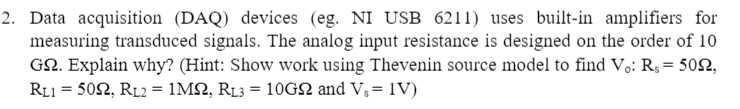 Solved Data acquisition (DAQ) devices (eg. NI USB 6211) uses | Chegg.com