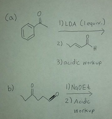 Solved (a) LDA Cl equiv.) 3) acidic work up 2) Acidic Workup | Chegg.com