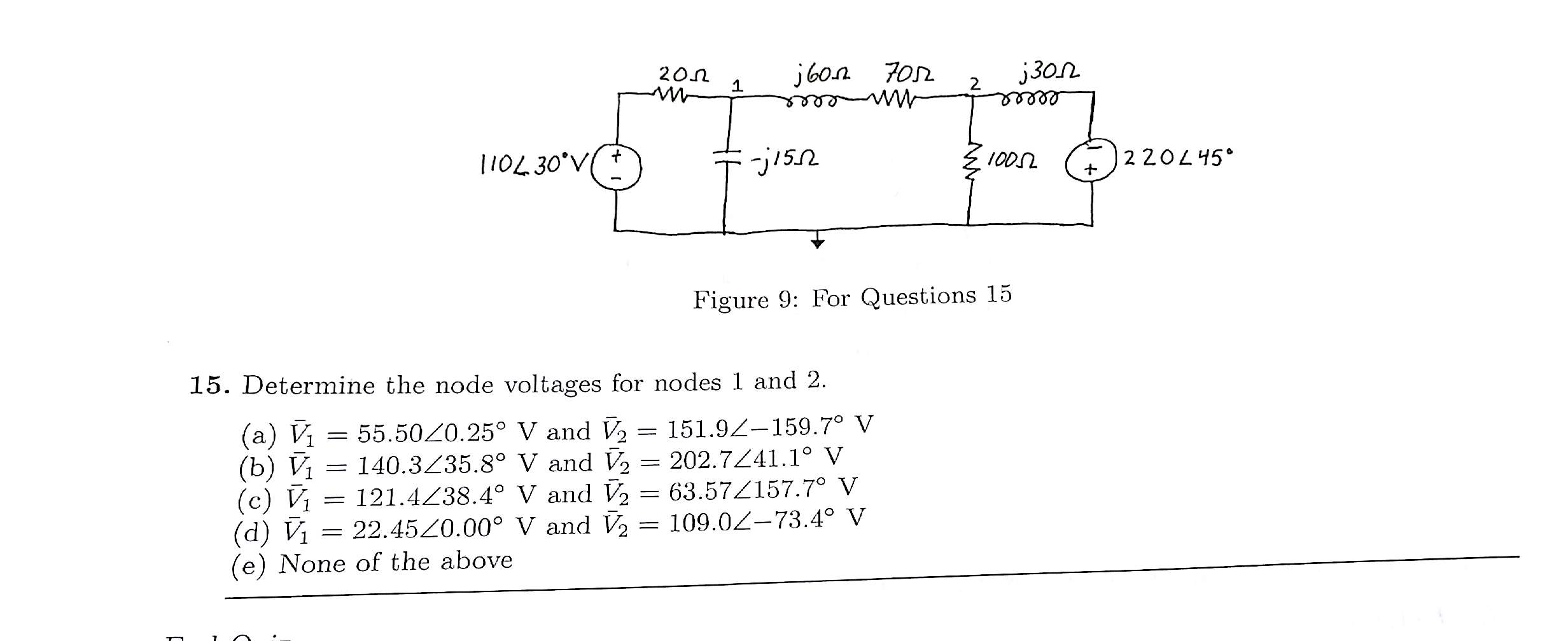 Solved Determine the node voltages for nodes 1 and 2. V-_1 | Chegg.com