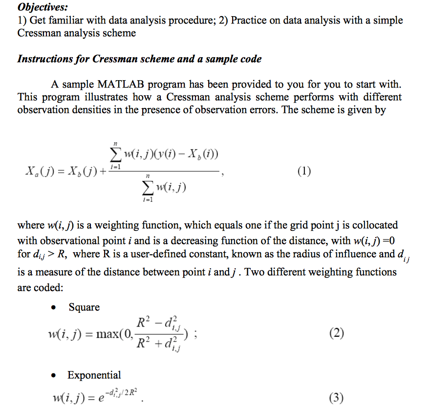 Solved Objectives: 1) Get familiar with data analysis | Chegg.com