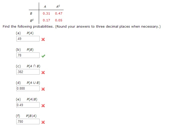 Solved Find the following probabilities. (Round your answers | Chegg.com