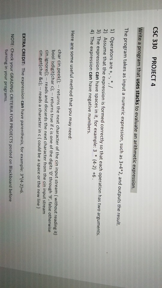 Solved CSC 330 PROJECT 4 Write a program that uses stacks to | Chegg.com