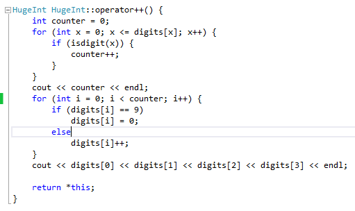 Solved HugeInt const int SIZE = 50; digits[SIZE] : int - - | Chegg.com