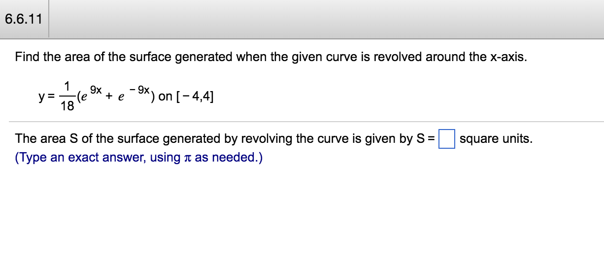 Solved Find the area of the surface generated when the given | Chegg.com