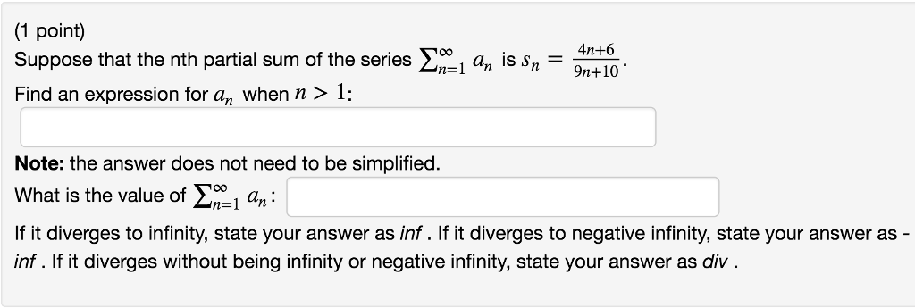 Solved Suppose that the nth partial sum of the | Chegg.com