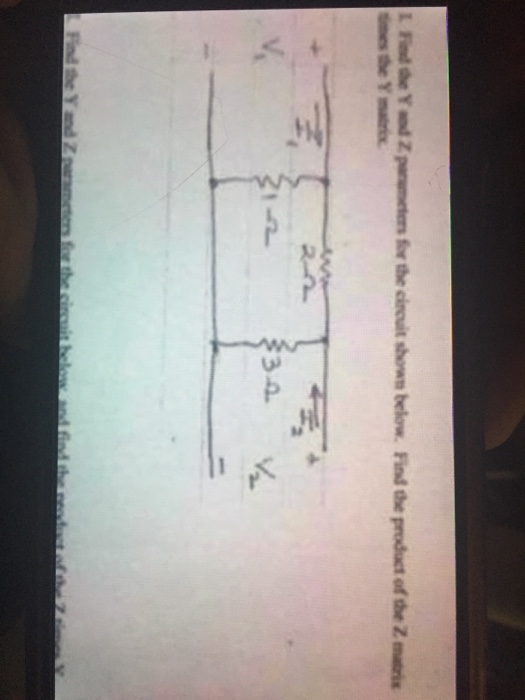 Solved Find the Y and Z parameters for the circuit shown | Chegg.com