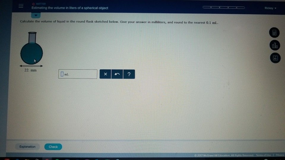 Solved Calculate the volume of liquid in the round flask | Chegg.com
