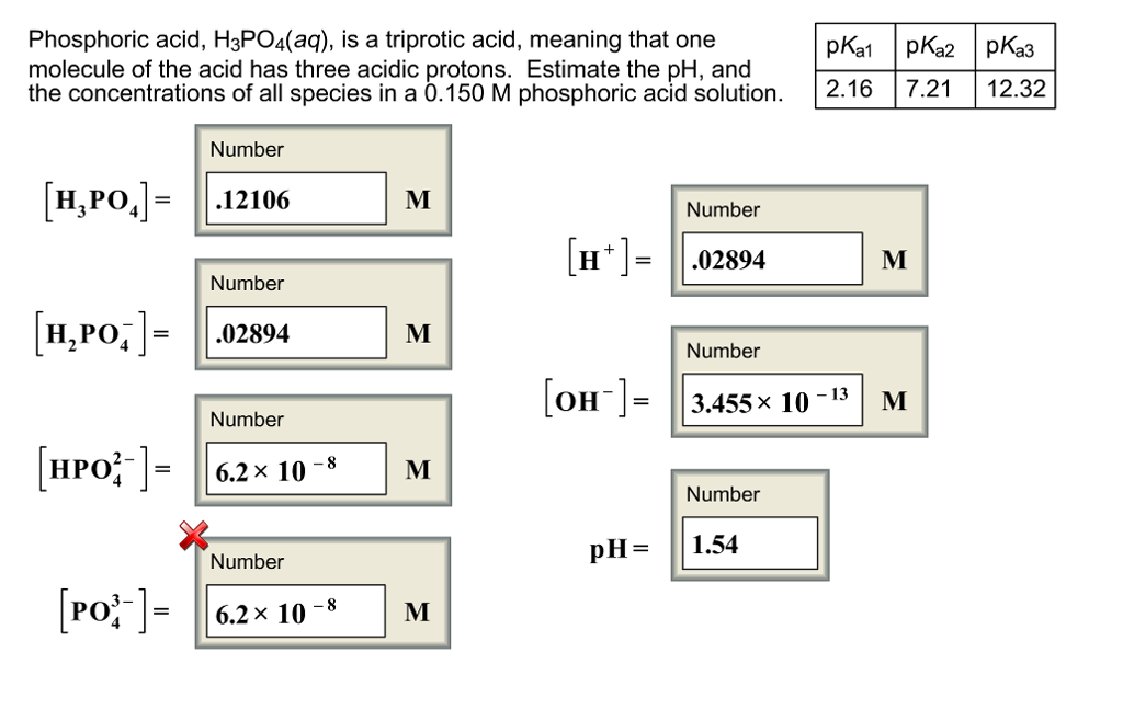 Solved Phosphoric acid, H_3PO_4(aq), is a triprotic acid, | Chegg.com