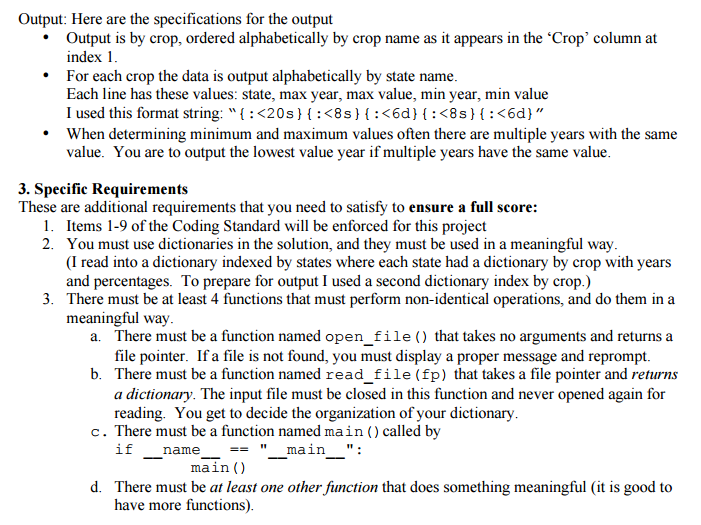 Solved Assignment Specifications The data files The data | Chegg.com
