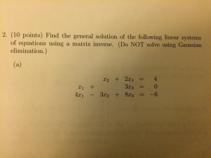 Solved Find the general solution of the following linear | Chegg.com