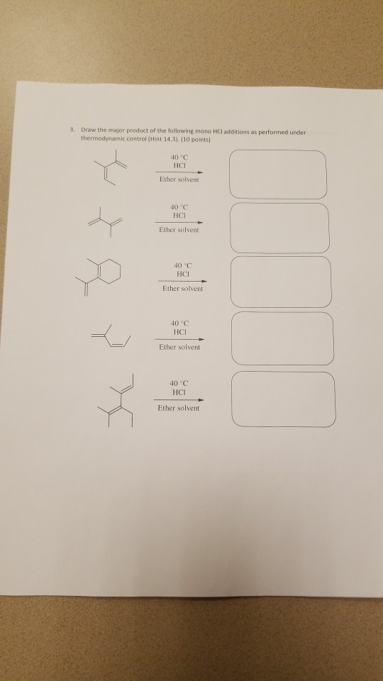 Solved Draw the major product of the following mono HCI | Chegg.com
