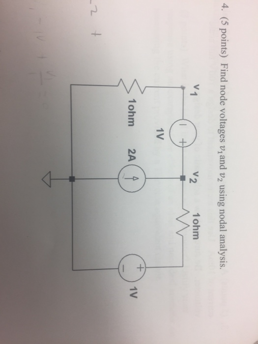 Solved Find the voltages v_1 and v_2 using nodal analysis. | Chegg.com
