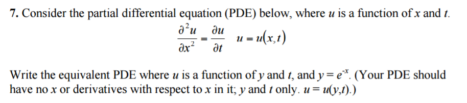 Solved Consider the partial differential equation (PDE) | Chegg.com