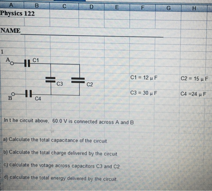 Solved In t he circuit above, 60.0 V is connected across A | Chegg.com