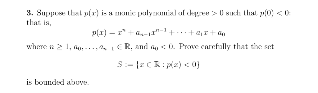 Solved 3. Suppose that p(x) is a monic polynomial of degree | Chegg.com