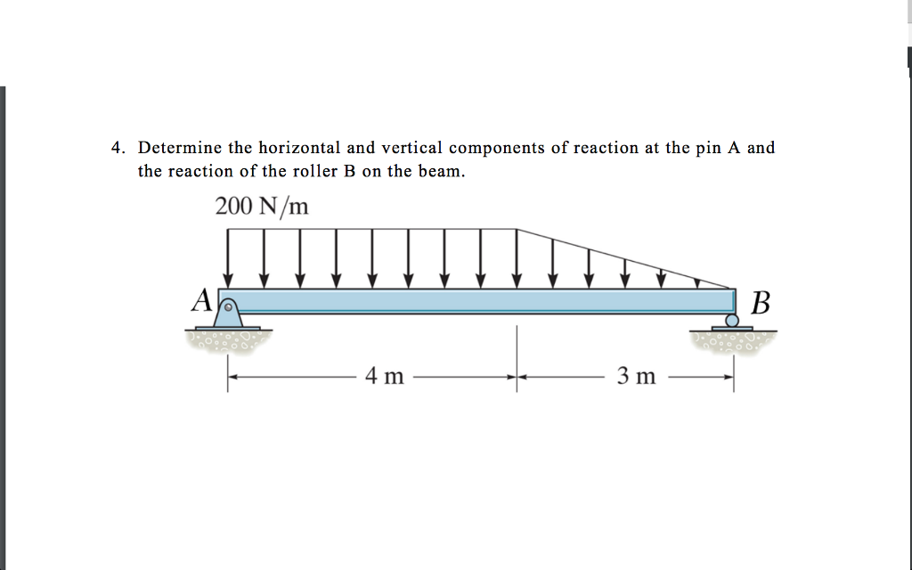 Solved Determine the horizontal and vertical components of | Chegg.com
