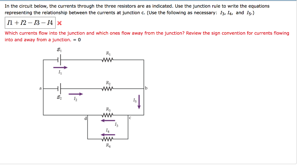 Solved In the circuit below, the currents through the three | Chegg.com