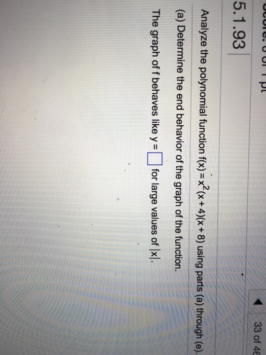 Solved Analyze the polynomial function f(x) = x^2(x + 4)(x + | Chegg.com