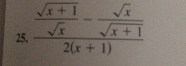 Solved Simplify the expression Square root x + 1/ Square | Chegg.com