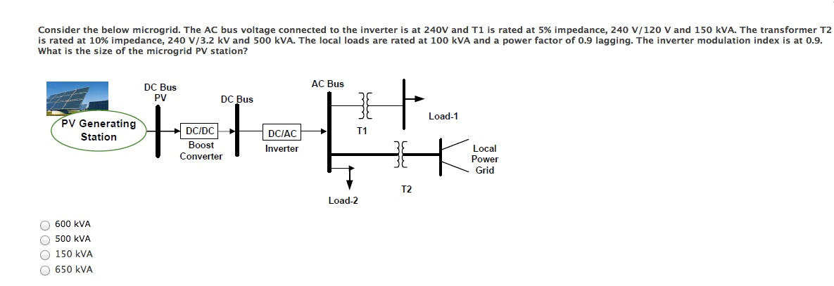 Solved Consider the below microgrid. The AC bus voltage | Chegg.com