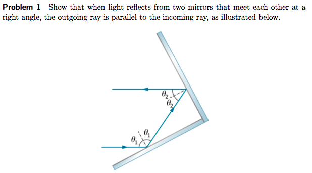 Solved Problem 1 Show that when light reflects from two | Chegg.com