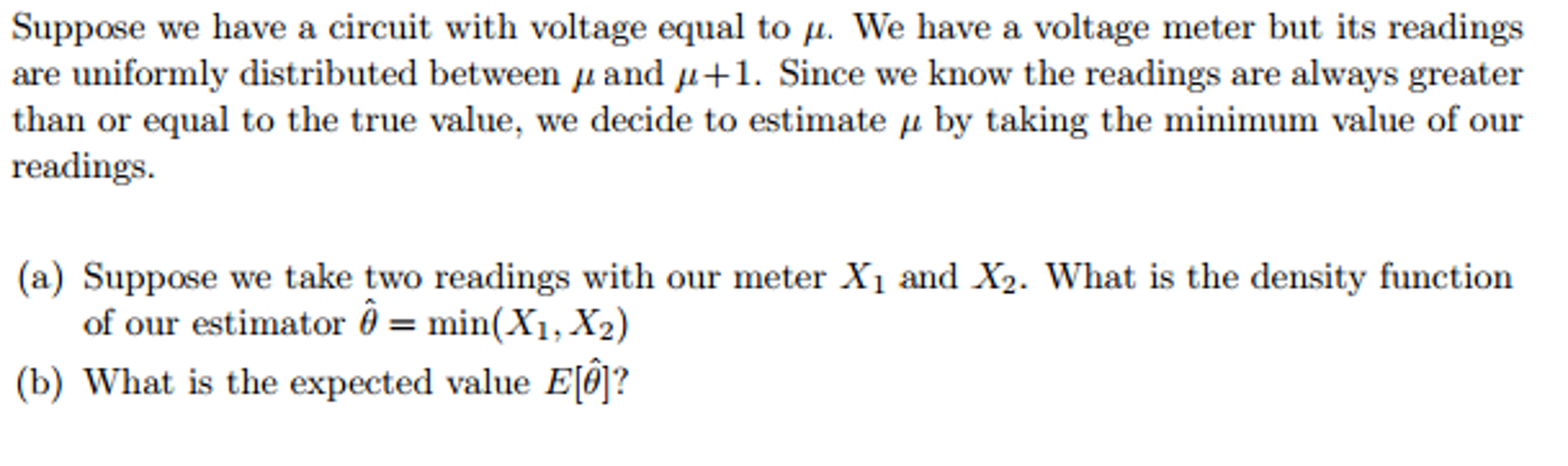 Solved Suppose we have a circuit with voltage equal to mu. | Chegg.com