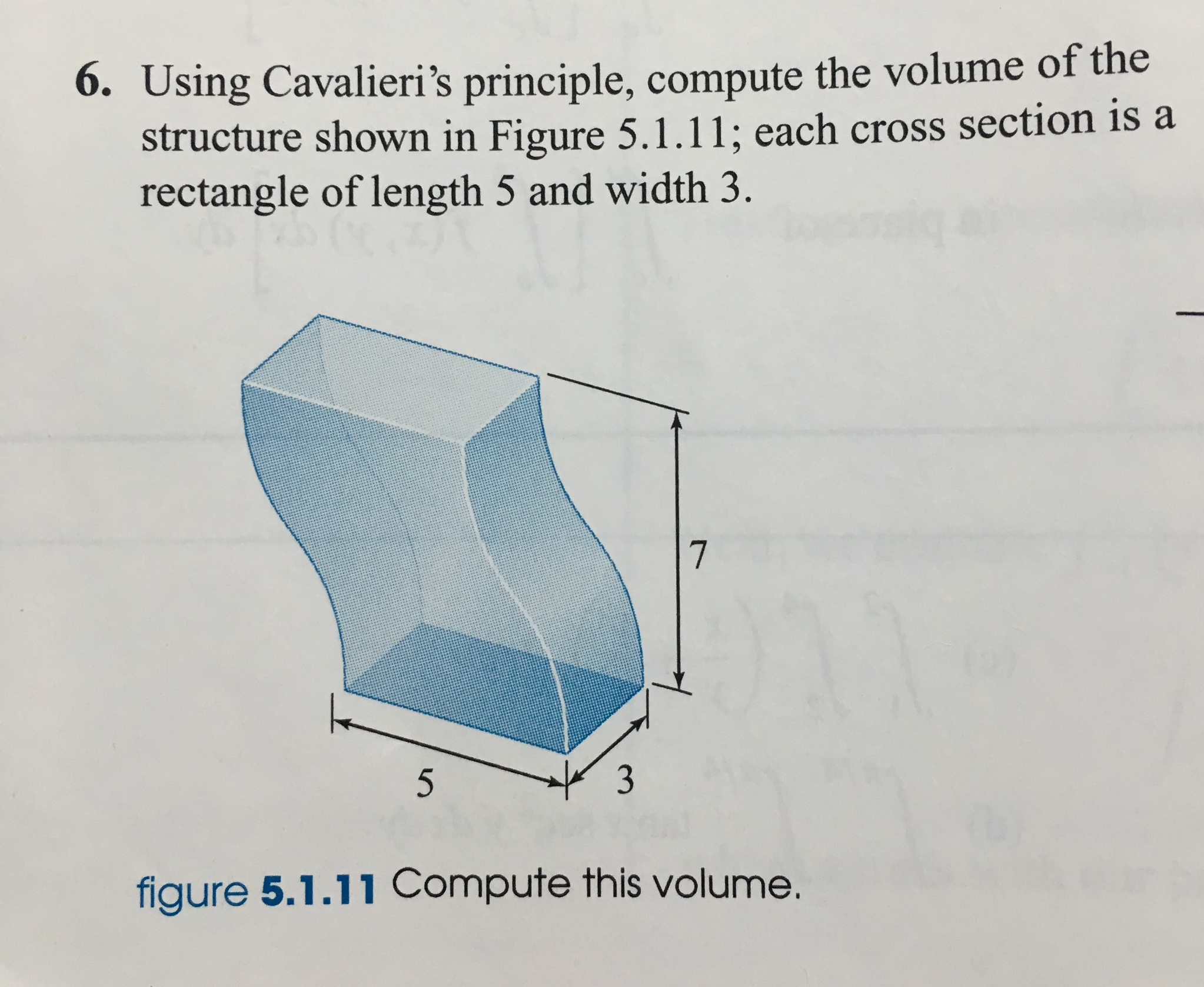 Solved Using Cavalieri's principle, compute the volume of | Chegg.com