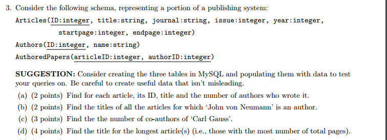Solved Consider the following schema, representing a portion | Chegg.com