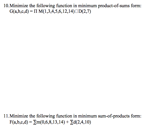 Solved Minimize the following function in minimum | Chegg.com