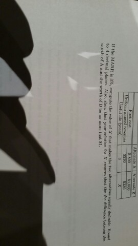 Solved Data for two alternatives are as follows. A alternate | Chegg.com