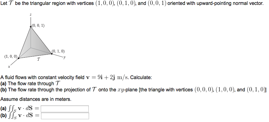Solved Let T be the triangular region with vertices (1,0,0), | Chegg.com