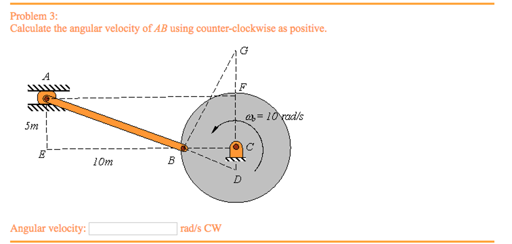 Solved Calculate the angular velocity of AB using | Chegg.com
